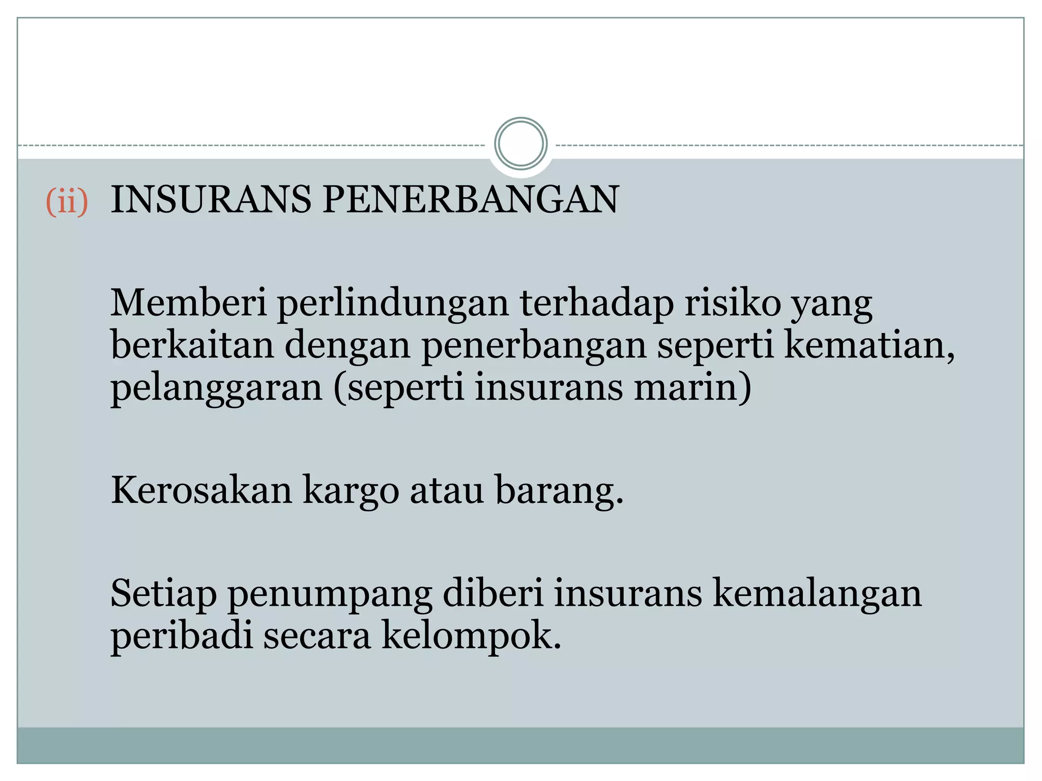 Perdagangan Tingkatan 5 (Jenis insurans) | PPTX