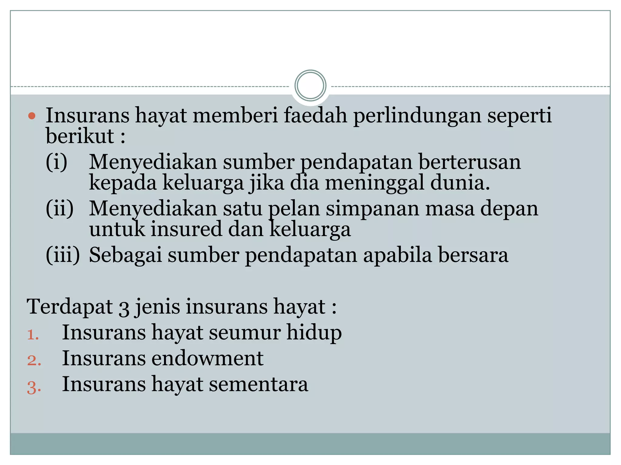 Perdagangan Tingkatan 5 (Jenis insurans) | PPTX