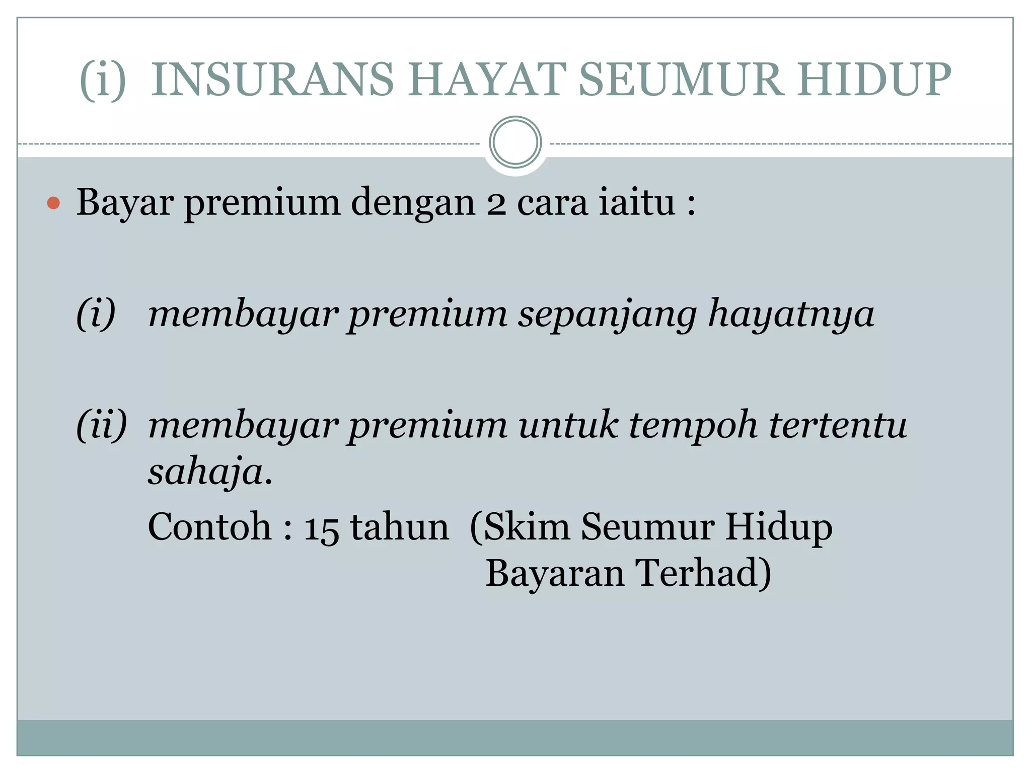 Perdagangan Tingkatan 5 (Jenis insurans) | PPTX