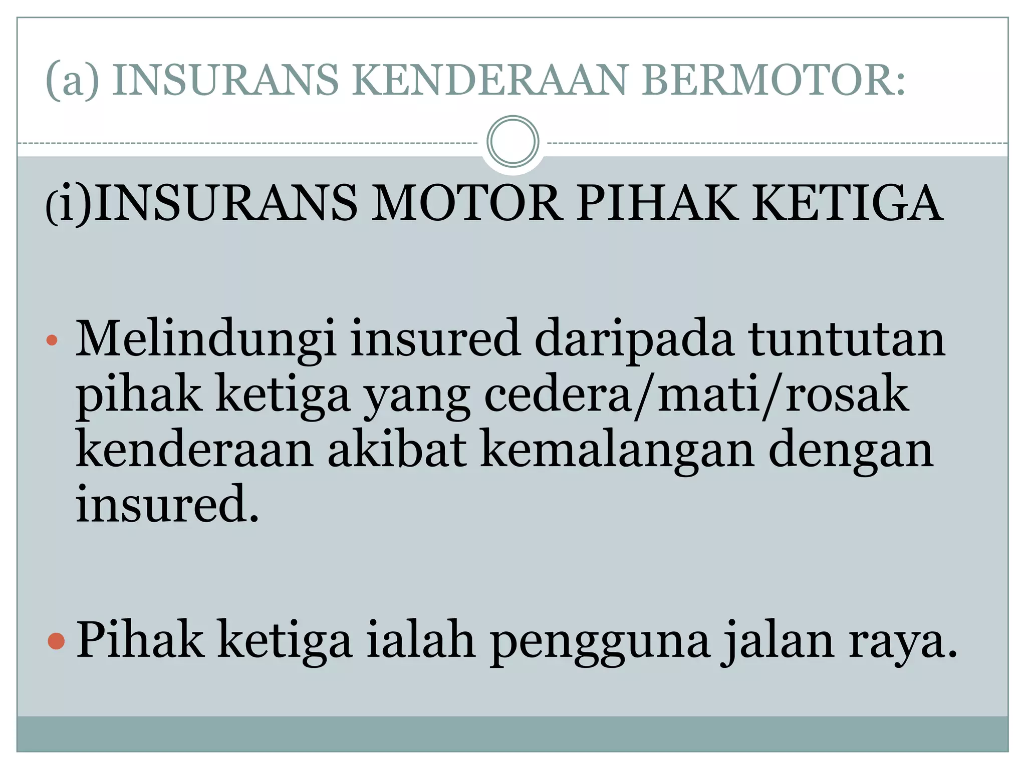 Perdagangan Tingkatan 5 (Jenis insurans) | PPTX