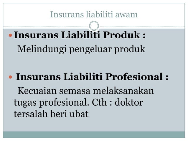 Perdagangan Tingkatan 5 (Jenis insurans) | PPTX