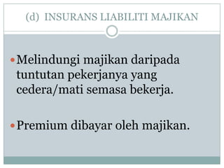 Perdagangan Tingkatan 5 (Jenis insurans) | PPTX