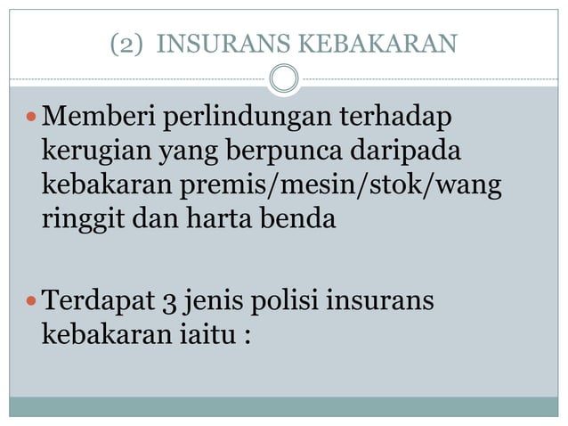 Perdagangan Tingkatan 5 (Jenis insurans) | PPTX