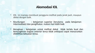 JENIS INTRAOCULAR LENS............................ | PPT