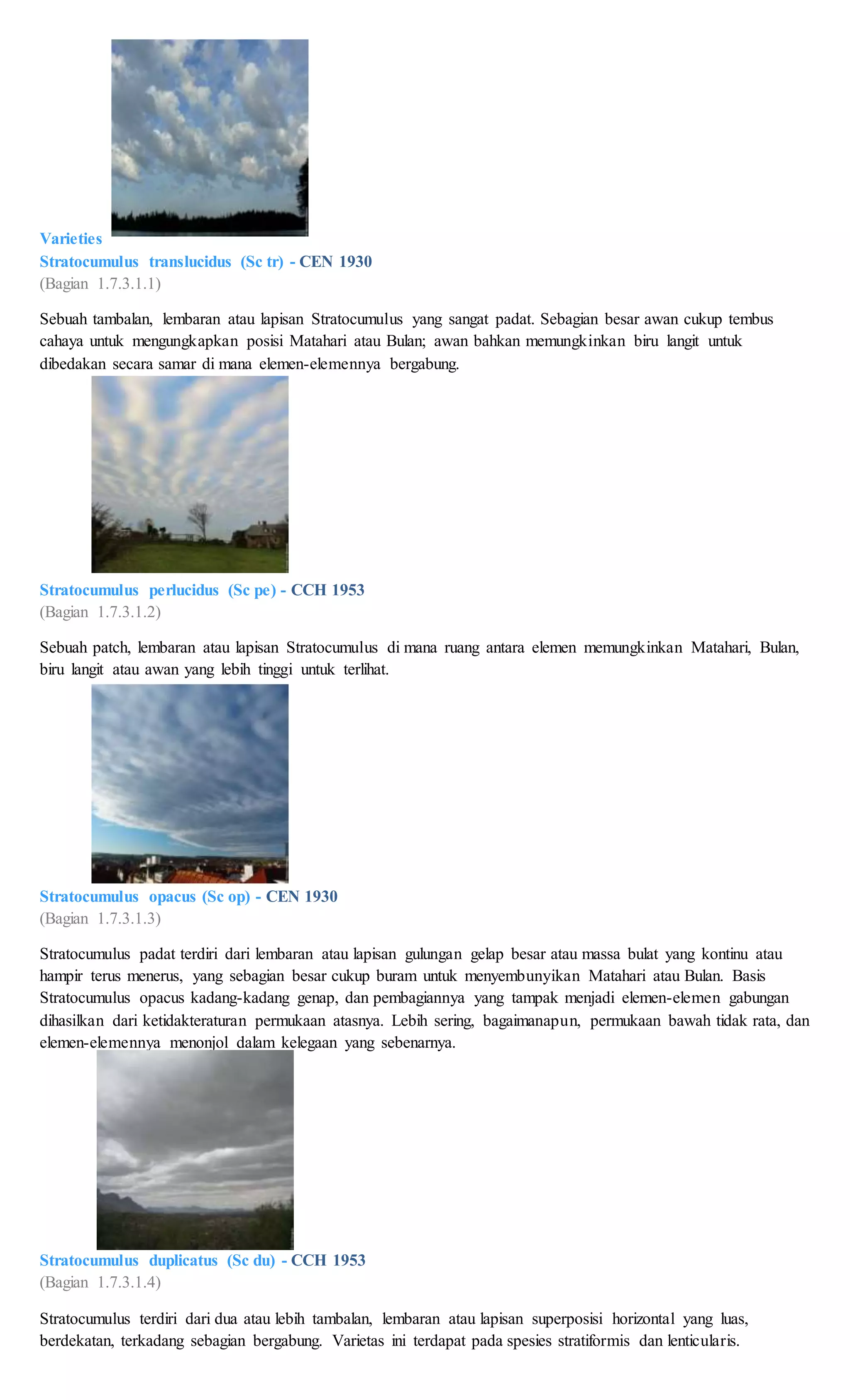 Jenis jenis awan lengkap | DOCX