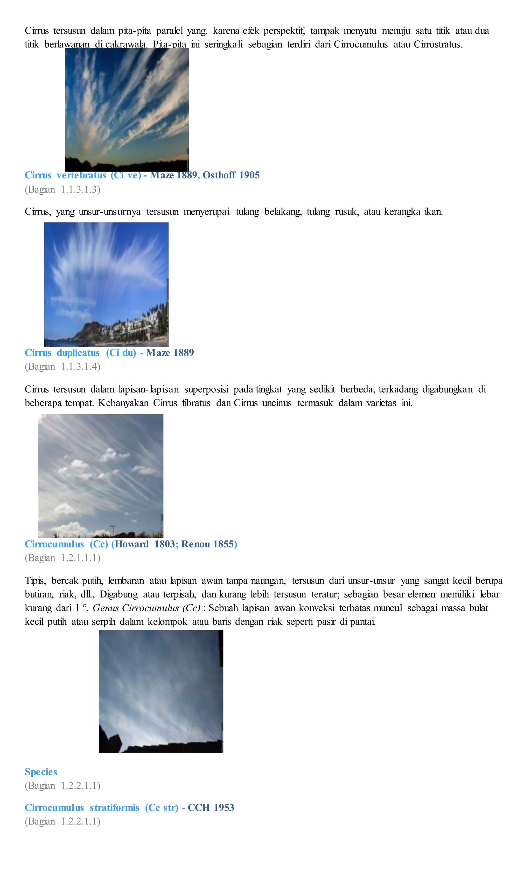 Jenis jenis awan lengkap | DOCX