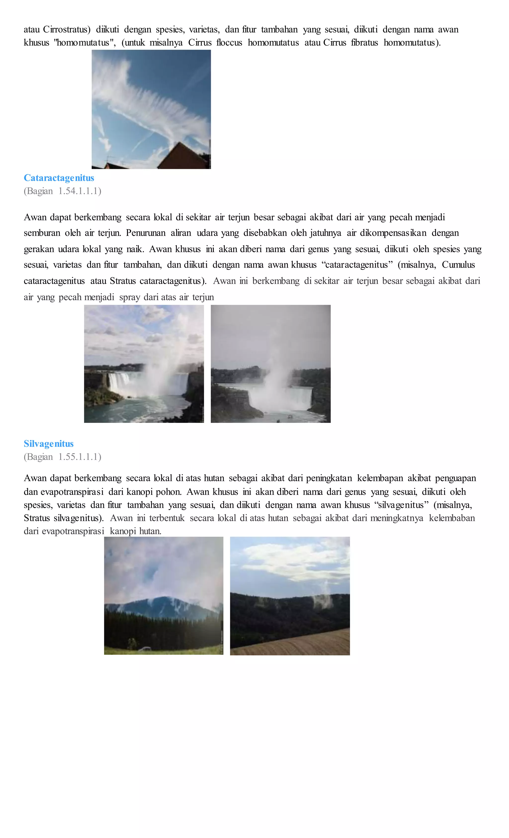 Jenis jenis awan lengkap | DOCX