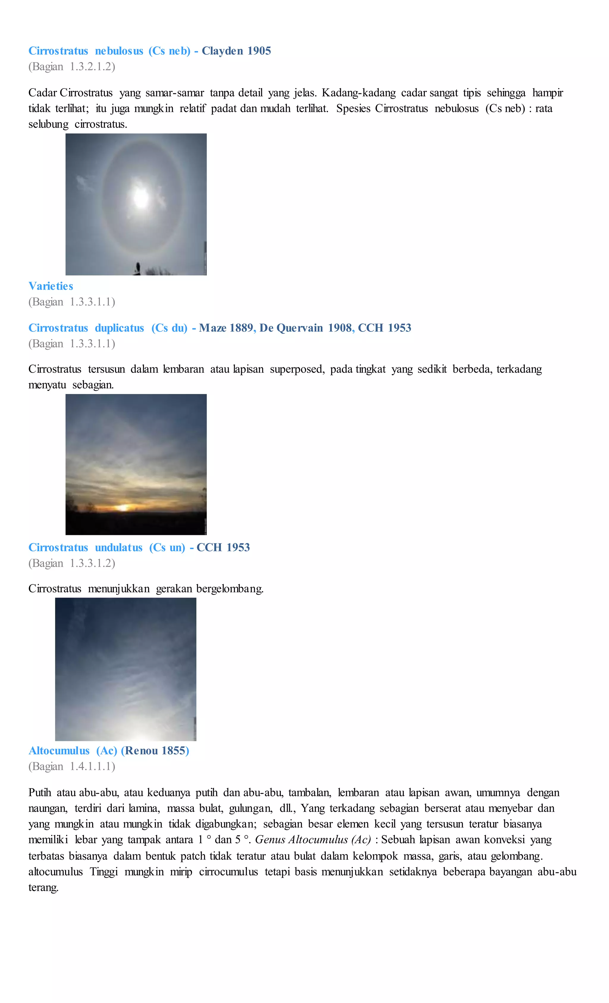 Jenis jenis awan lengkap | DOCX