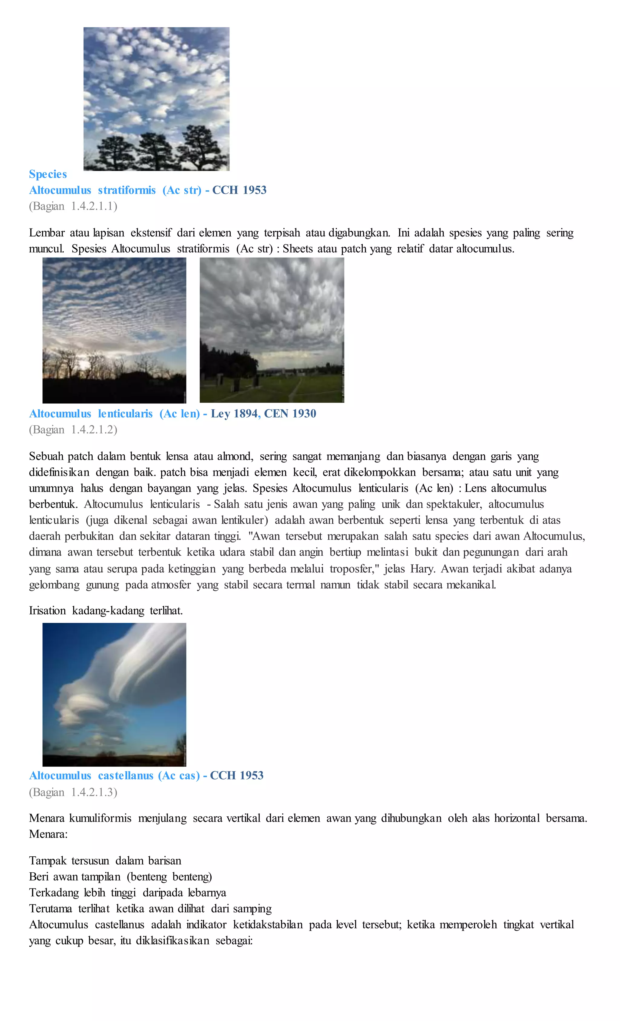 Jenis jenis awan lengkap | DOCX