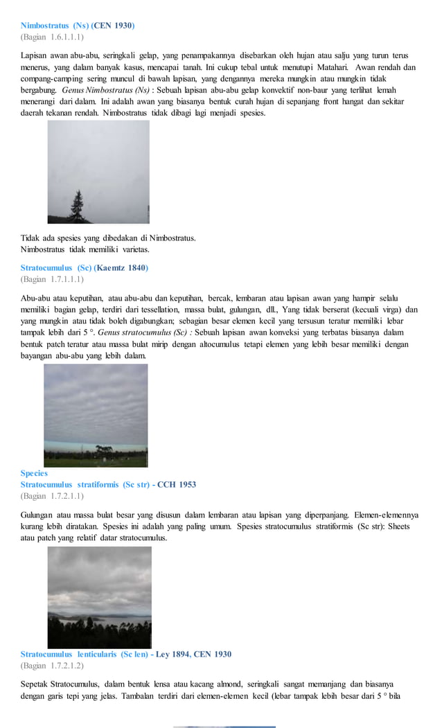 Jenis jenis awan lengkap | DOCX