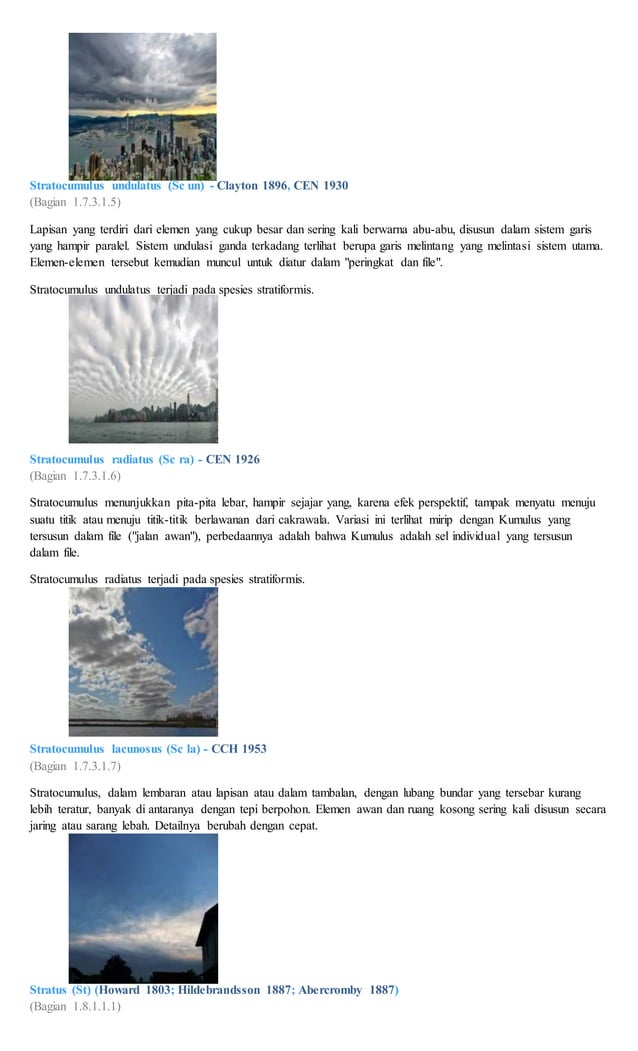 Jenis jenis awan lengkap | DOCX