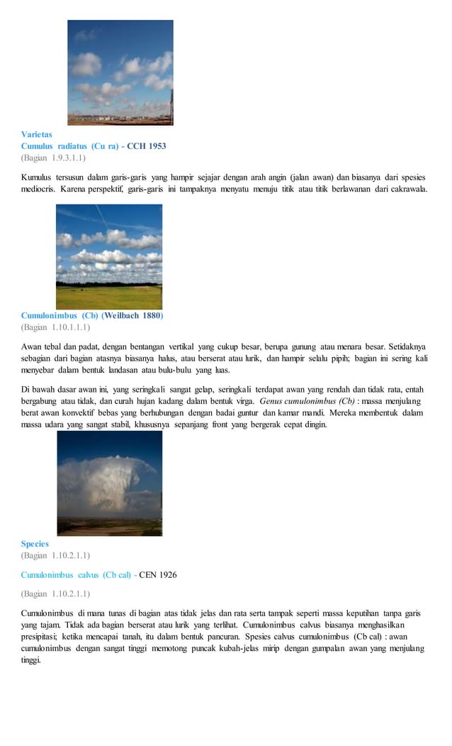 Jenis jenis awan lengkap | DOCX