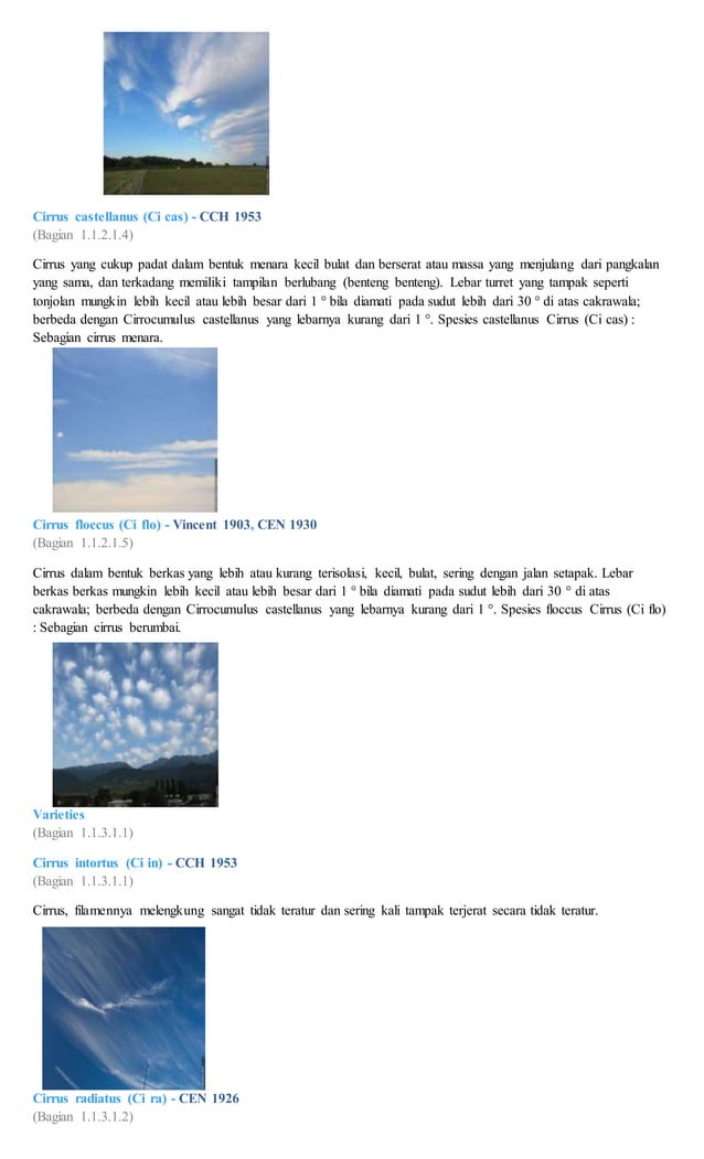 Jenis jenis awan lengkap | DOCX