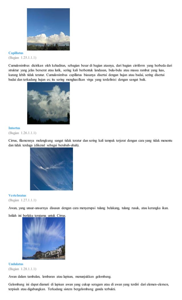 Jenis jenis awan lengkap | DOCX