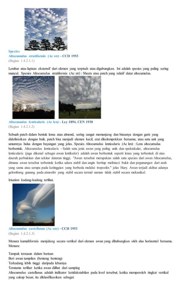 Jenis jenis awan lengkap | DOCX