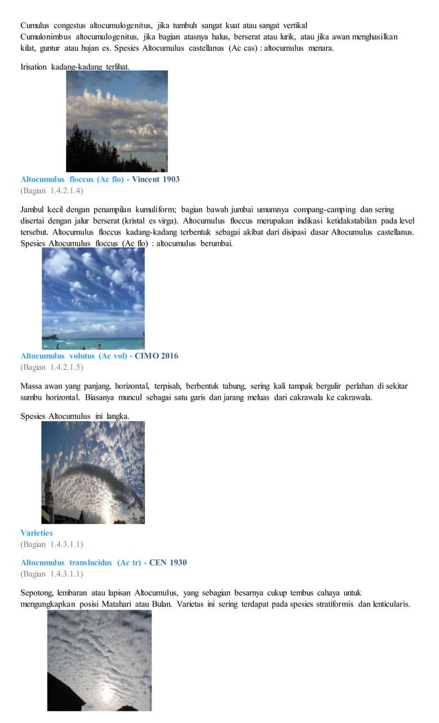 Jenis jenis awan lengkap | DOCX