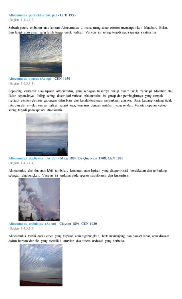 Jenis jenis awan lengkap | DOCX