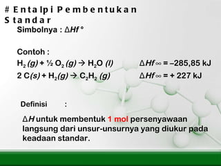 Jenis jenis entalpi | PPT