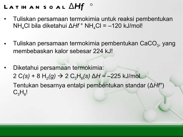 Jenis jenis entalpi | PPT