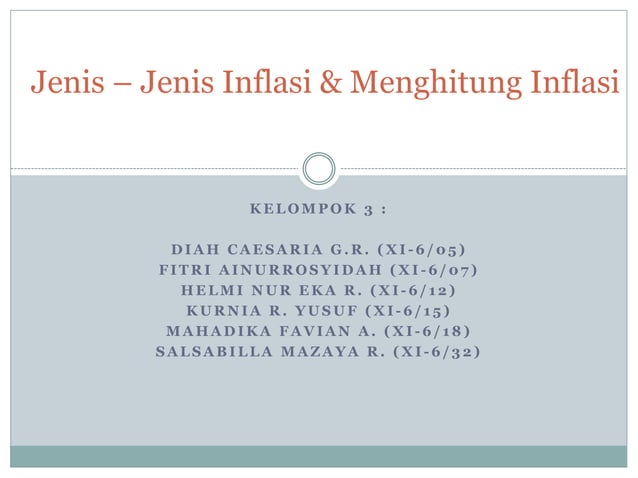 Jenis – jenis inflasi & menghitung inflasi | PPT