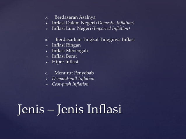 Jenis – jenis inflasi & menghitung inflasi | PPT