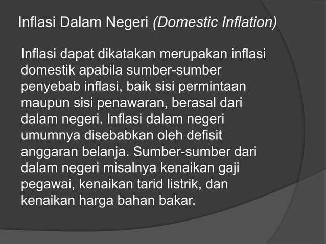 Jenis – jenis inflasi & menghitung inflasi | PPT