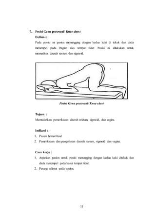 Jenis jenis pemberian posisi tubuh pada pasien | DOCX