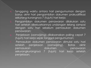 Jenis jenis pemilihan kontraktor | PPTX
