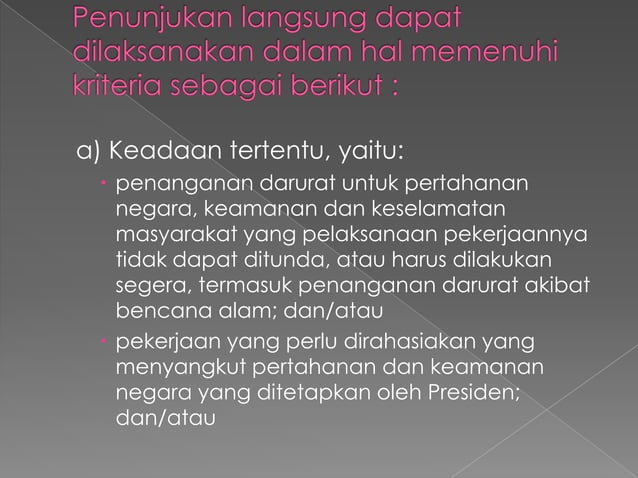 Jenis jenis pemilihan kontraktor | PPT