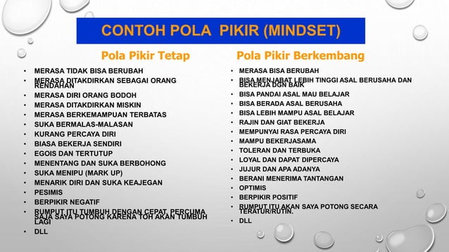 Jenis jenis pola pikir | PPTX