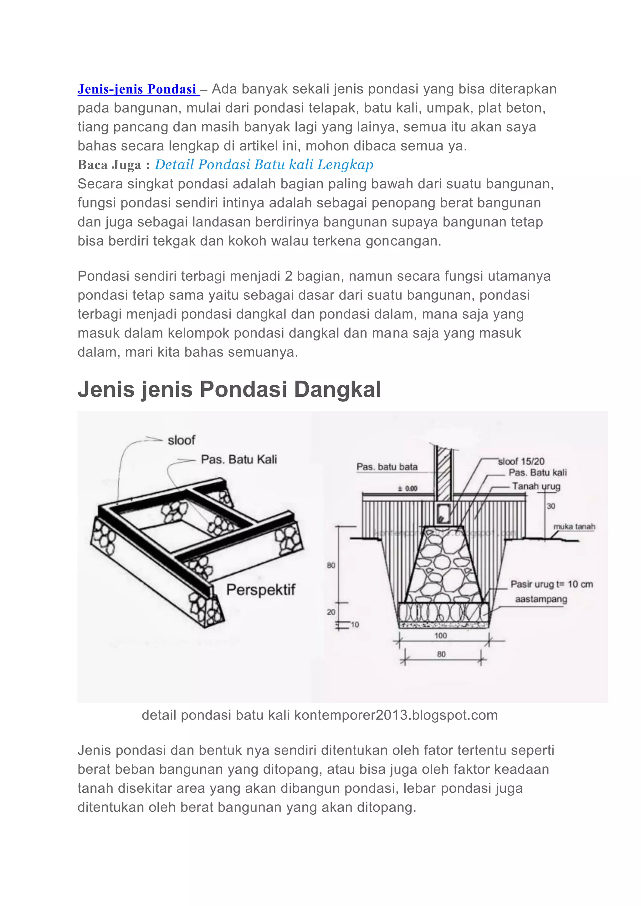 Jenis jenis pondasi | PDF