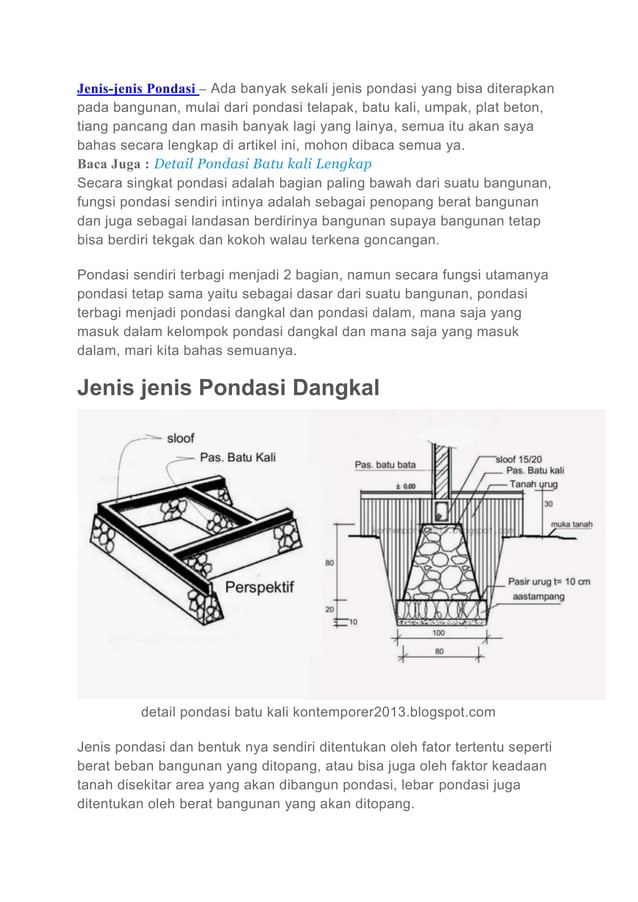 Jenis jenis pondasi | PDF