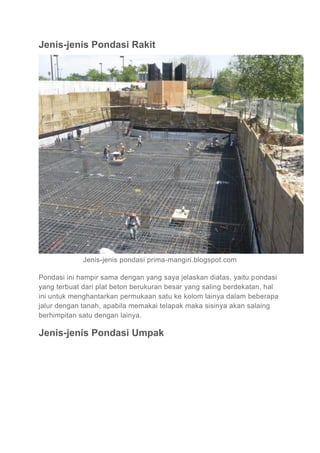 Jenis jenis pondasi | PDF