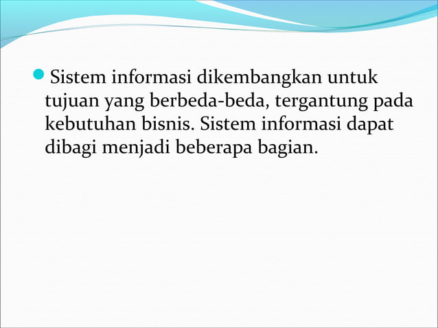 Jenis jenis sistem informasi | PPS