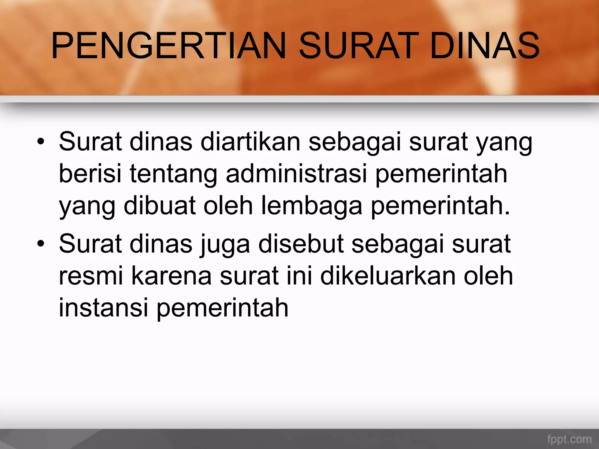 Jenis jenis surat dinas | PPT