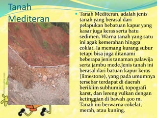 Jenis jenis tanah di jawa timur | PPTX