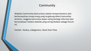 Jenis-Jenis Website Berdasarkan Fungsinya | PPTX