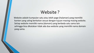 Jenis-Jenis Website Berdasarkan Fungsinya | PPTX