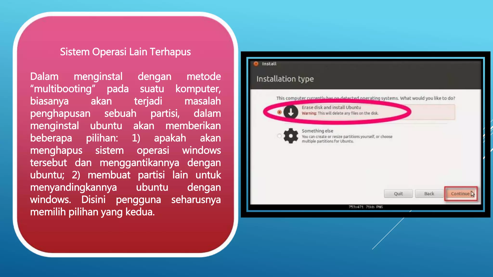 Jenis kesalahan instalasi linux | PPT