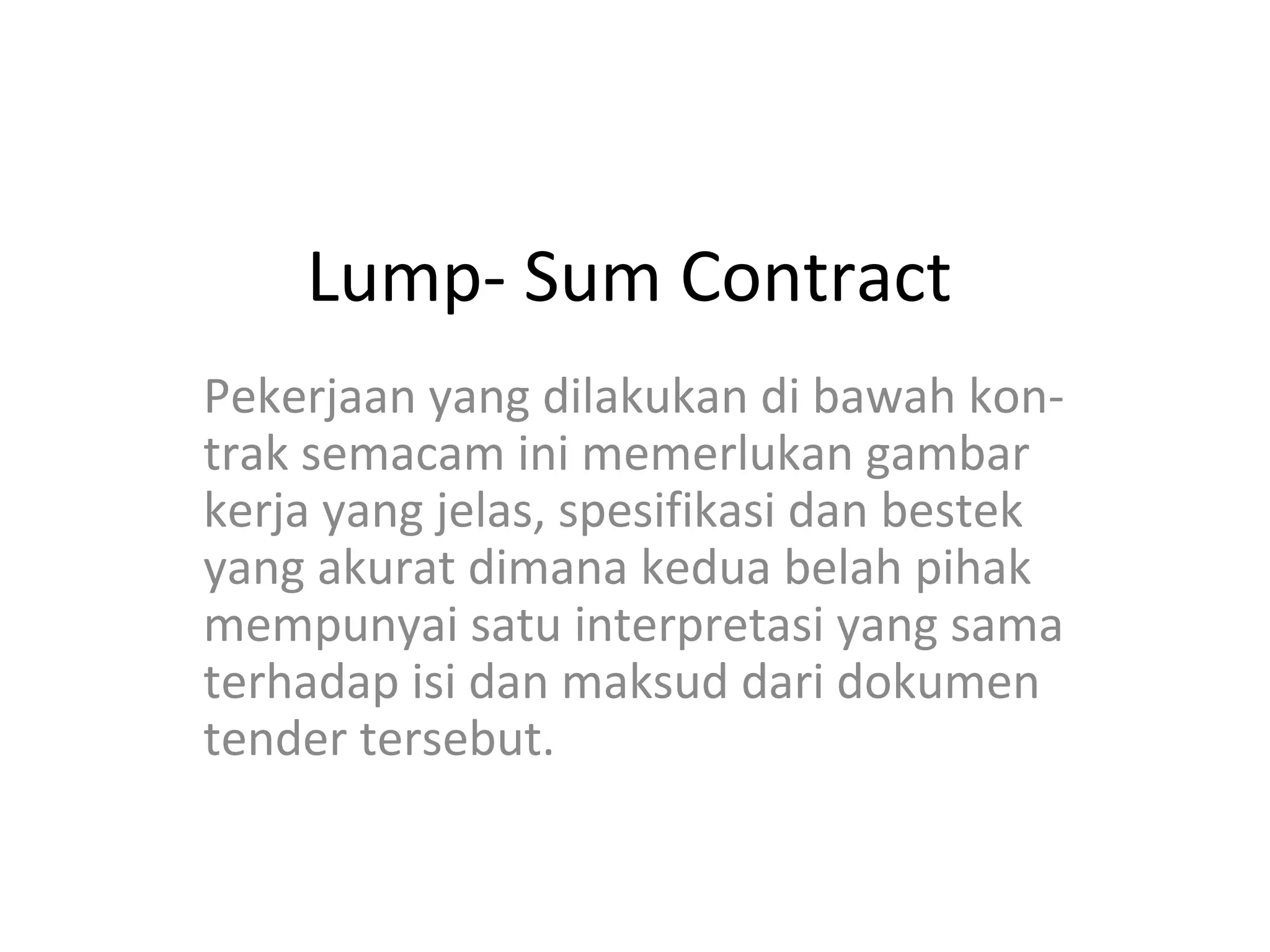 Jenis kontrak konstruksi wildan nuruzzaman | PPT