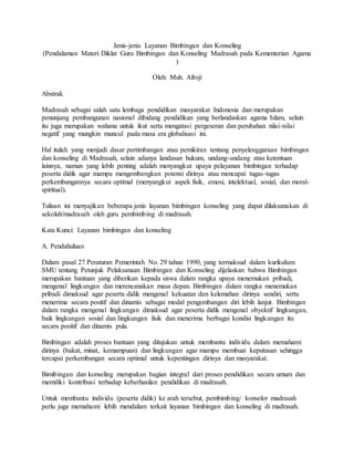 Jenis layanan bk | DOCX