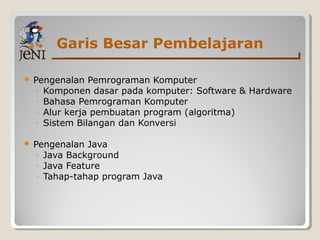 Jeni slides intro1-bab00-pengenalan pemrograman 1 | PPT