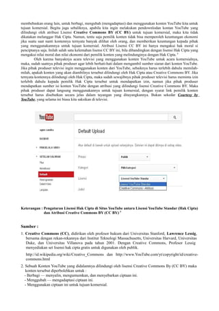 Jenis Lisensi di Situs youtube | PDF