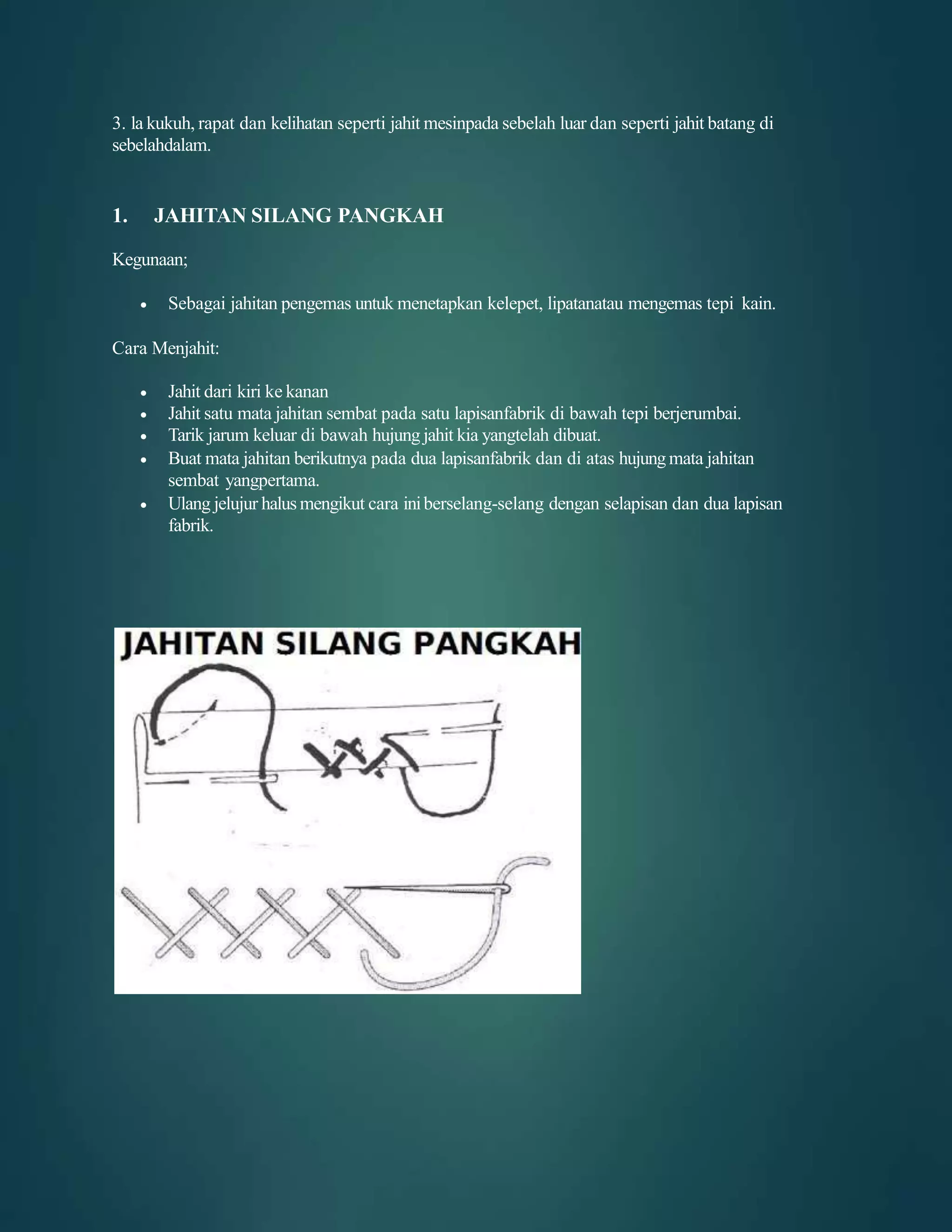 Jenis mata jahitan tahun 5 | PPTX