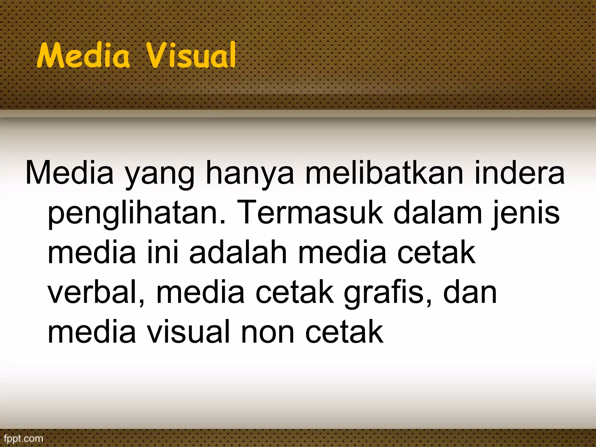 Jenis-Jenis media pembelajaran ppt | PPTX