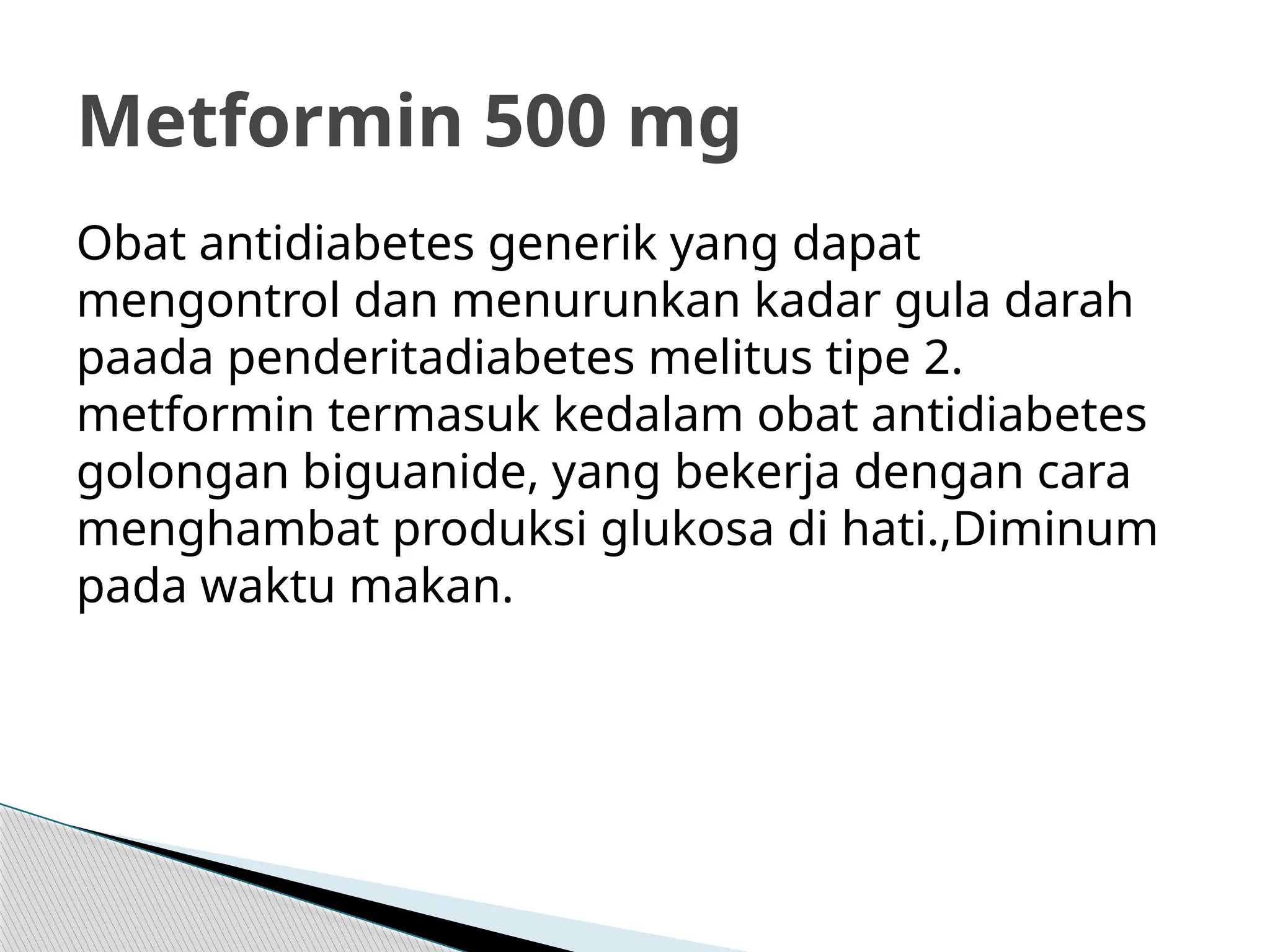 JENIS jenis OBAT untuk pasien Diabetes Militus pptx | PPTX