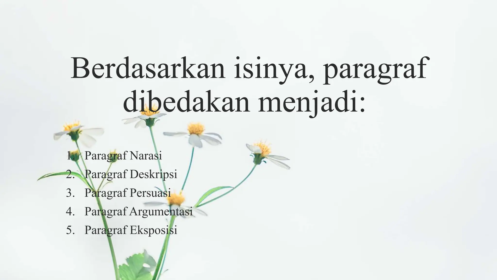 Jenis - jenis paragraf berdasarkan isinya | PPT