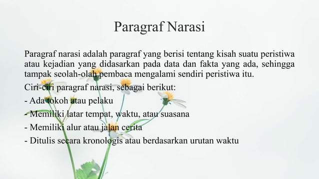 Jenis - jenis paragraf berdasarkan isinya | PPT