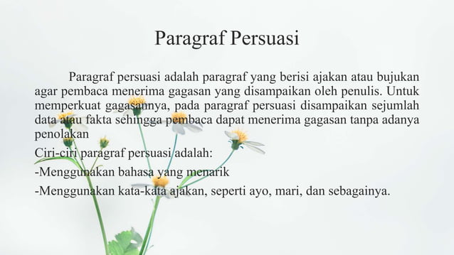 Jenis - jenis paragraf berdasarkan isinya | PPT