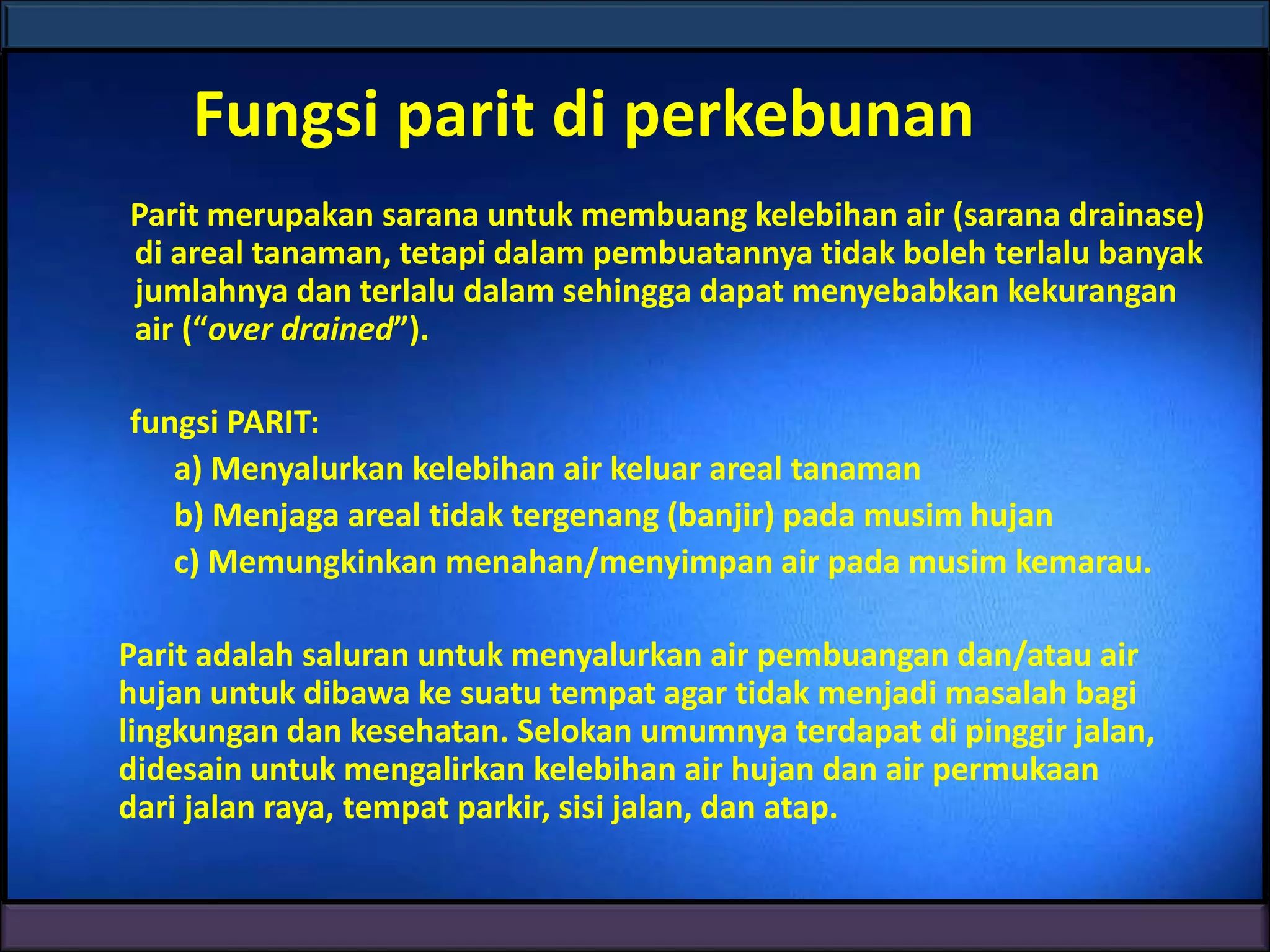 Jenis parit on construction | PPTX